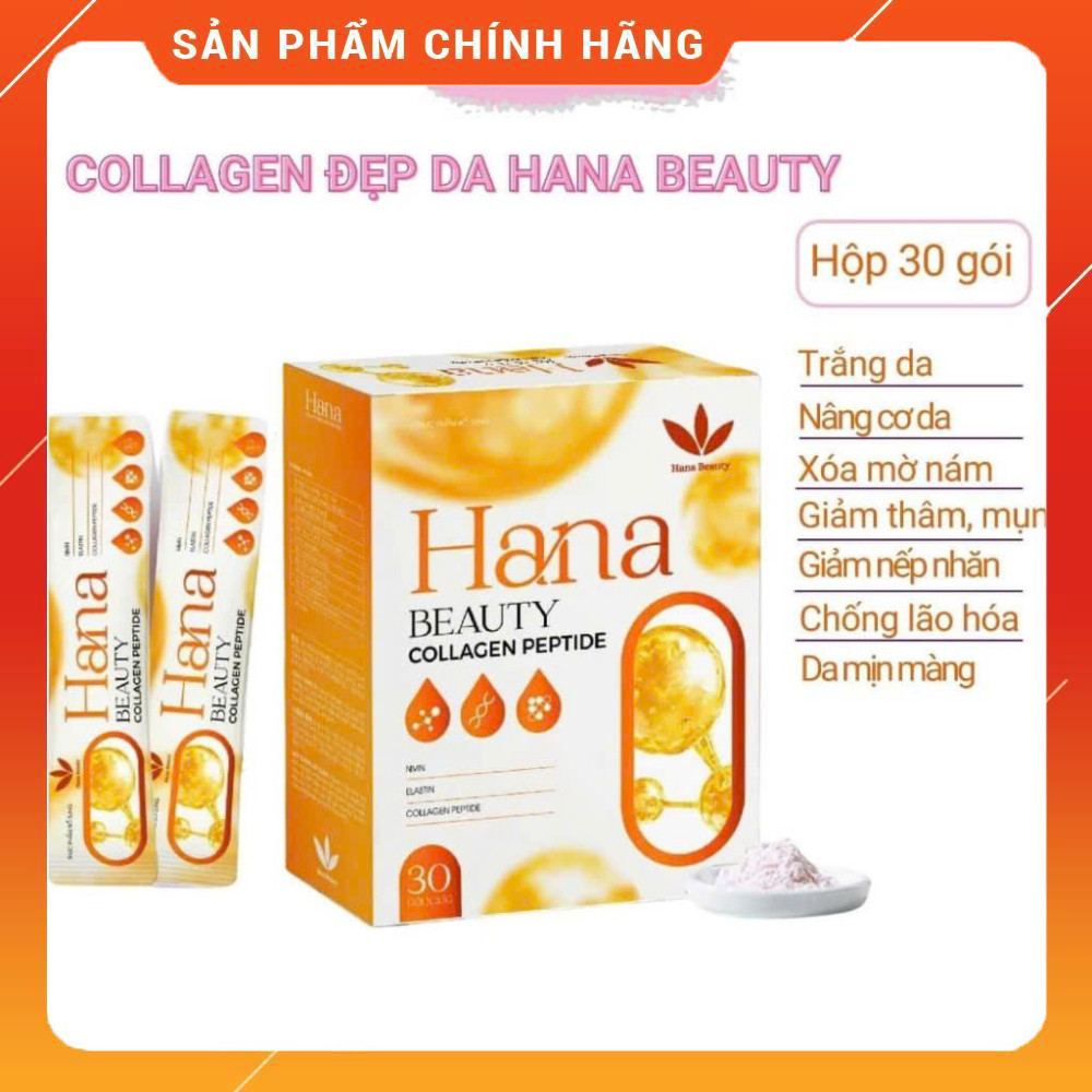 Hana Beauty Collagen peptide box of 30 packs helps whiten skin ...