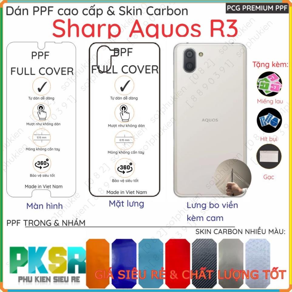 Ppf & Skin Sharp Aquos R3 stickers for screen, back, full clear edges, genuine matte | Shopee ...