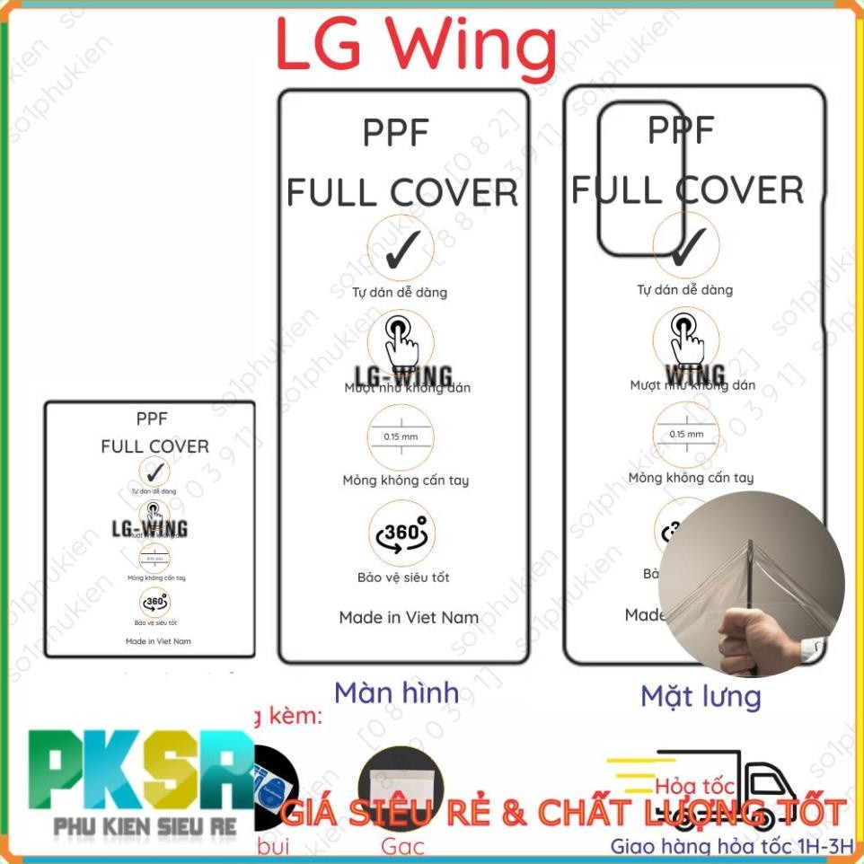 Lg Wing 5G PPF sticker (2 screens) clear, matte type for screen and ...