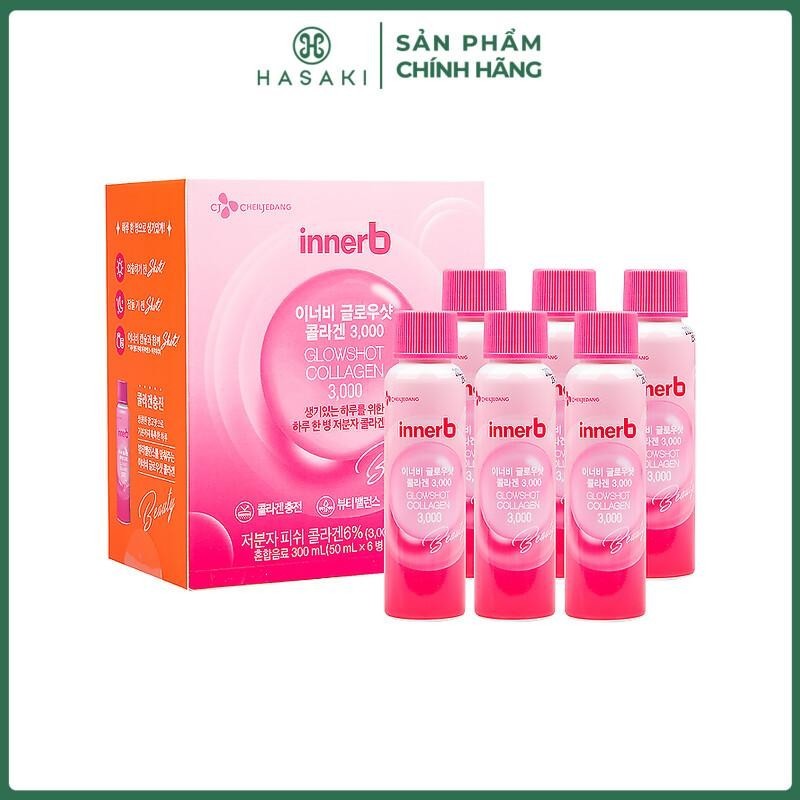Innerb GlowShot Collagen Skin Beauty Collagen Drink 3000 Box of 6 ...
