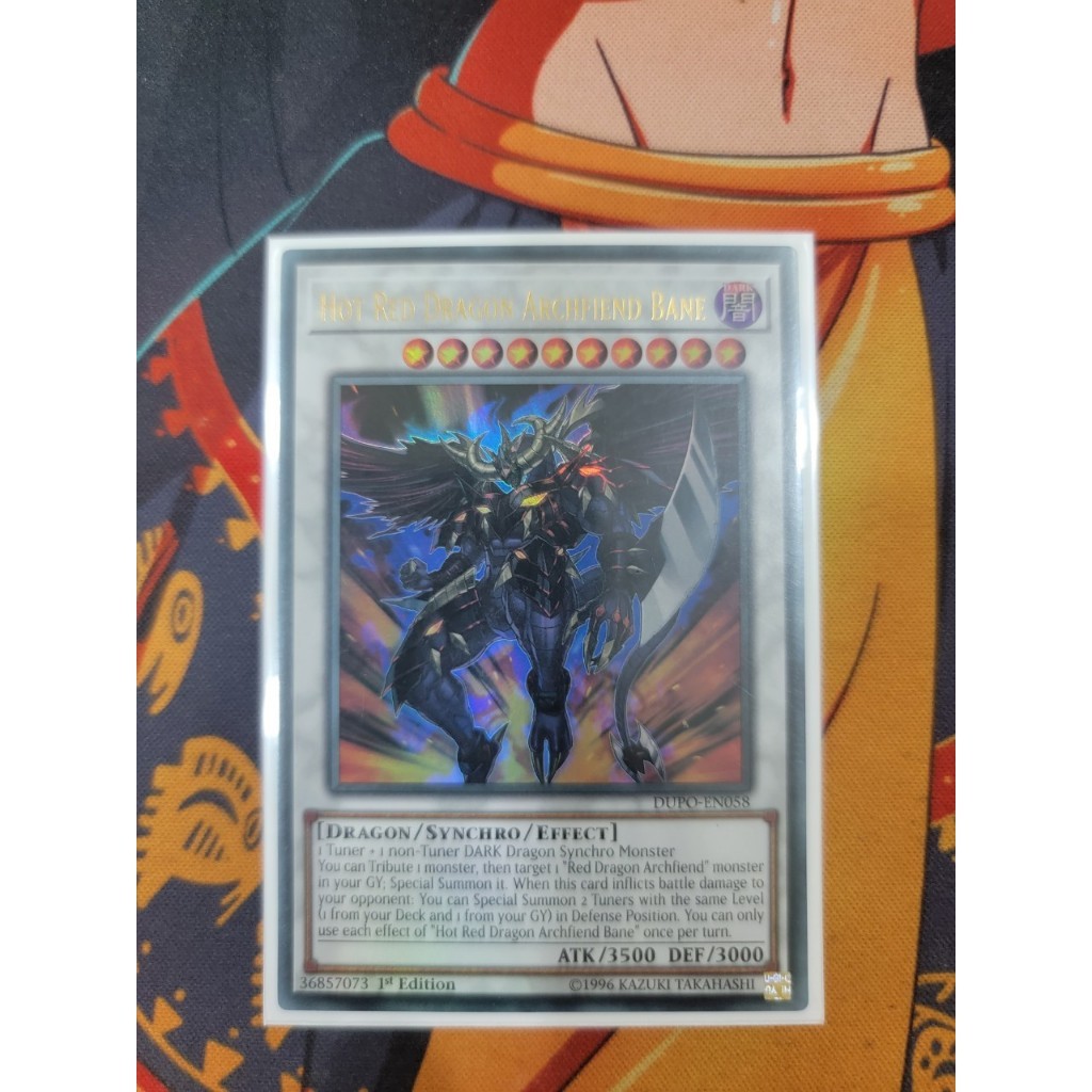 Genuine Yugioh Cards | Hot Red Dragon Archfiend Bane - DUPO-EN058 - Ultra Rare 1st Edition ...