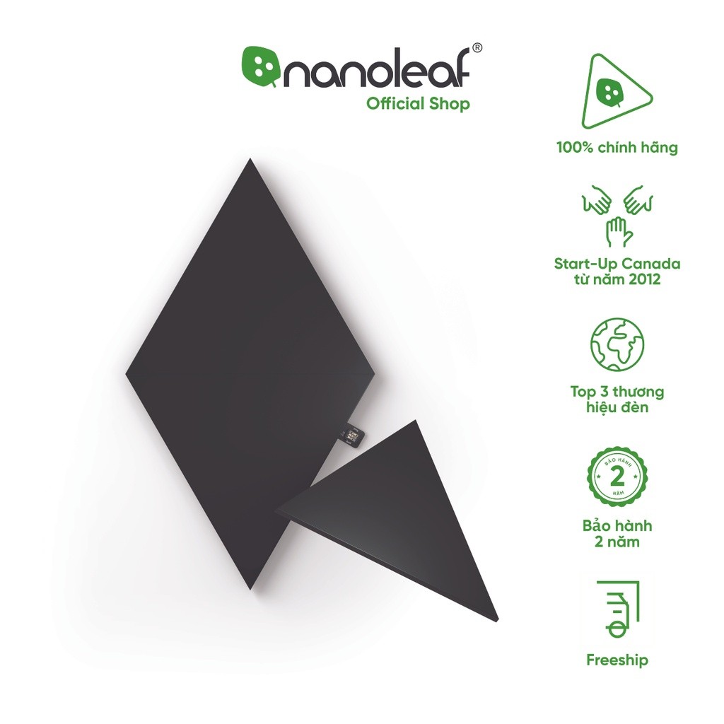 [LIMITED] Nanoleaf Shapes Ultra Black Triangle Smart Assembly RGB LED ...