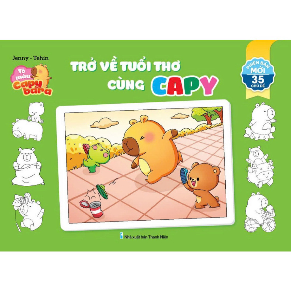 Book - Capybara Coloring - Return to Childhood with Capy | Shopee Malaysia