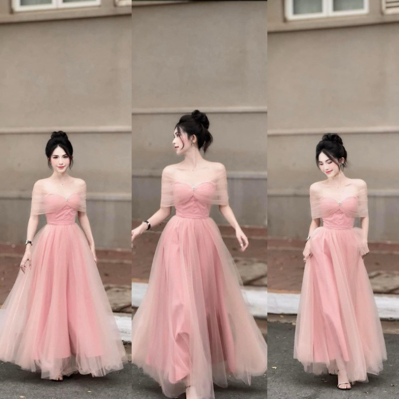 SUPER BEAUTIFUL PINK PRINCESS PARTY DRESS | Shopee Malaysia