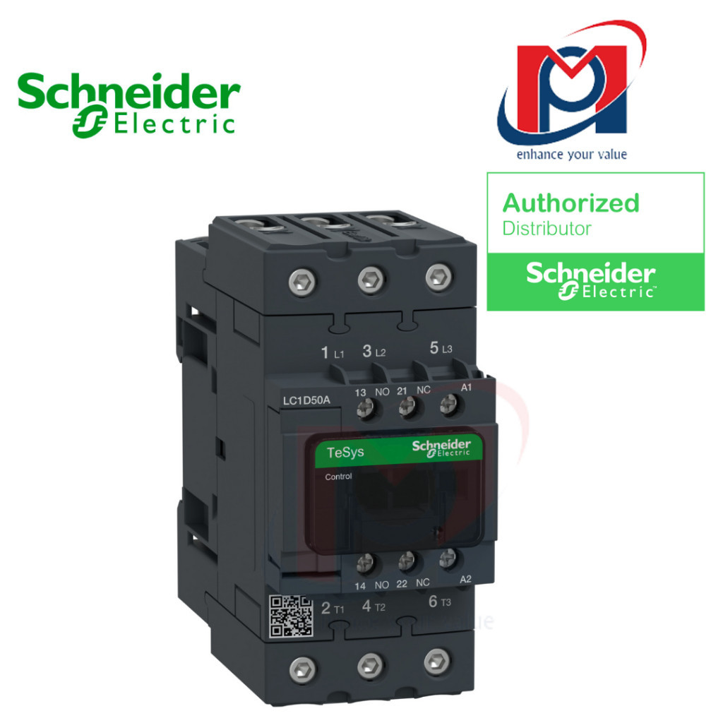 Starting from Contactor type LC1D 50A 220V AC - Schneider - LC1D50AM7 ...