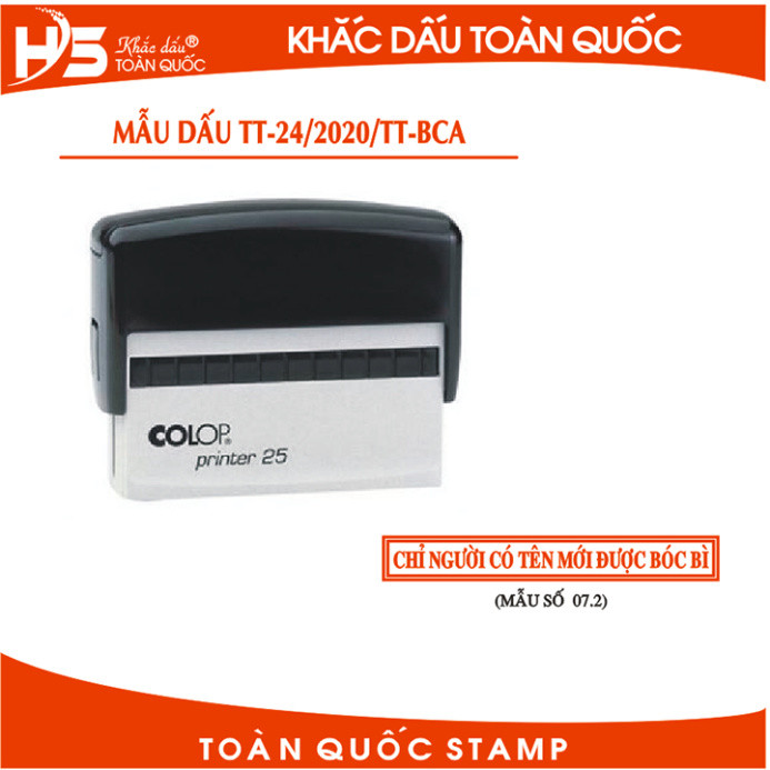 Express Seal "ONLY PEOPLE WITH NEW NAME PEELED" (According to Circular No. 24/2020/TT-BCA ...