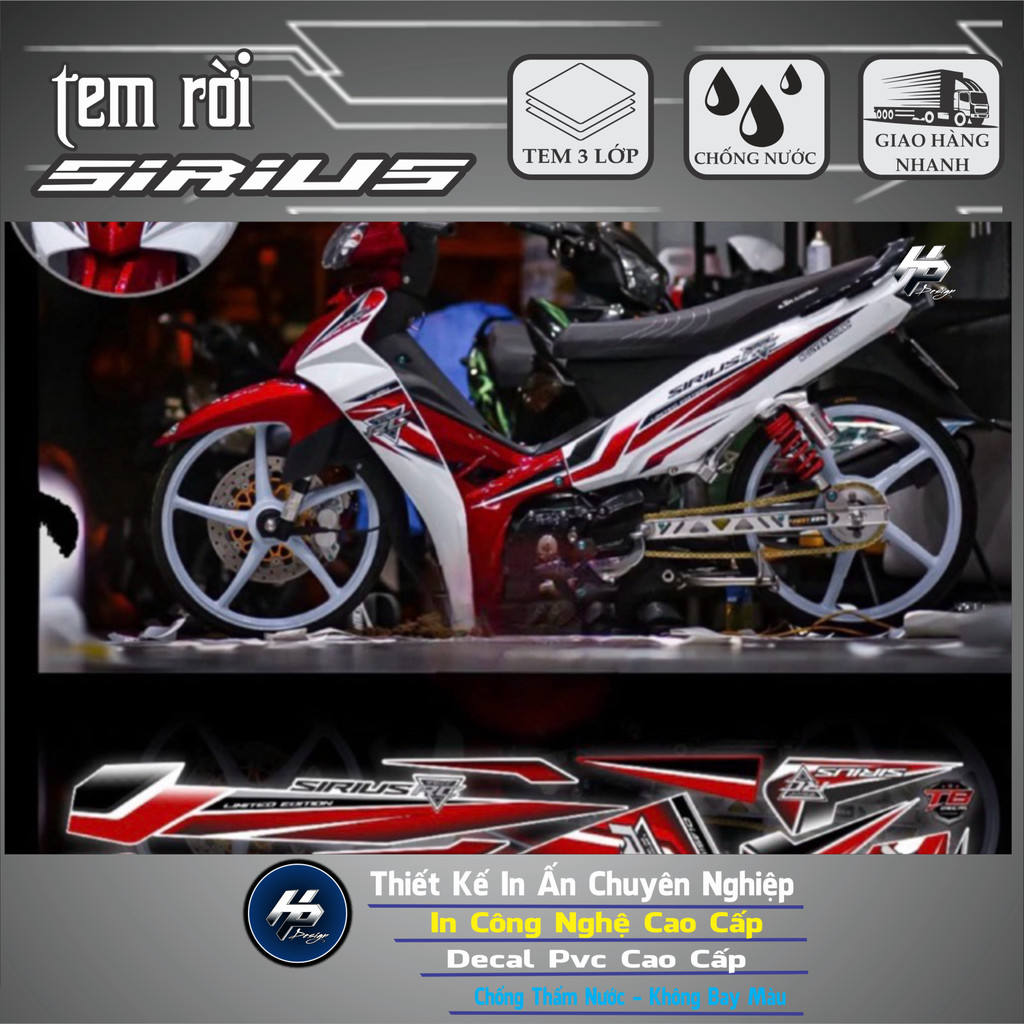 Siruis car stickers, 3-layer red and white sirius car stickers ...