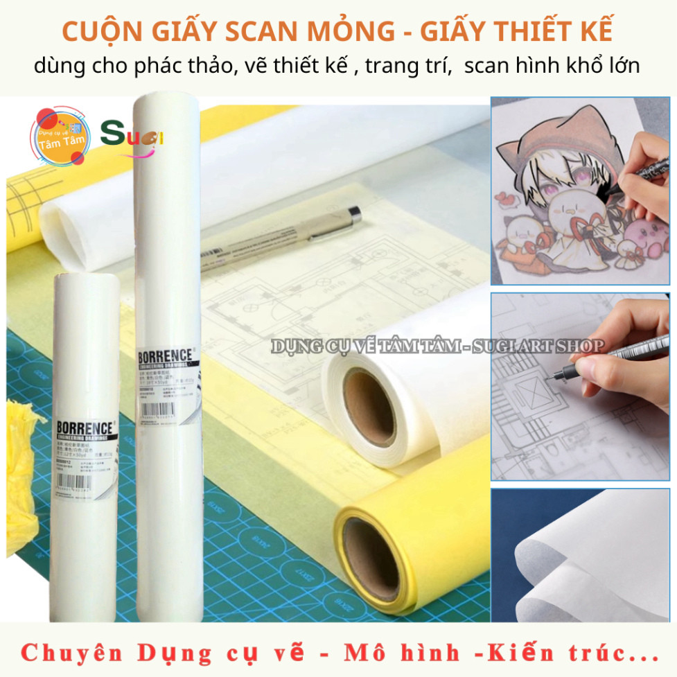 [ Tam Tam ] Borrence thin Scan paper roll, large format paper, used for ...