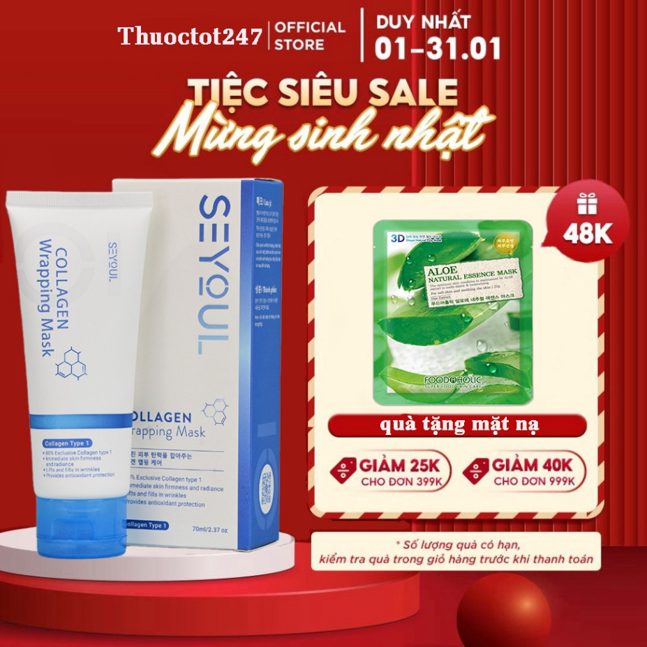 Seyoul collagen blackhead removal mask for skin tightening, hydrolyzed ...