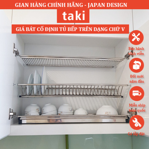 304 Stainless Steel Fixed Bowl Rack, TAKI V-shaped Kitchen Cabinet Bowl ...