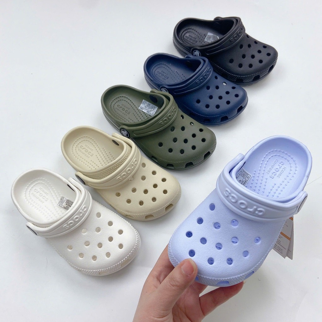 Basic plain Cross slippers for babies, classic clog, many colors, new ...