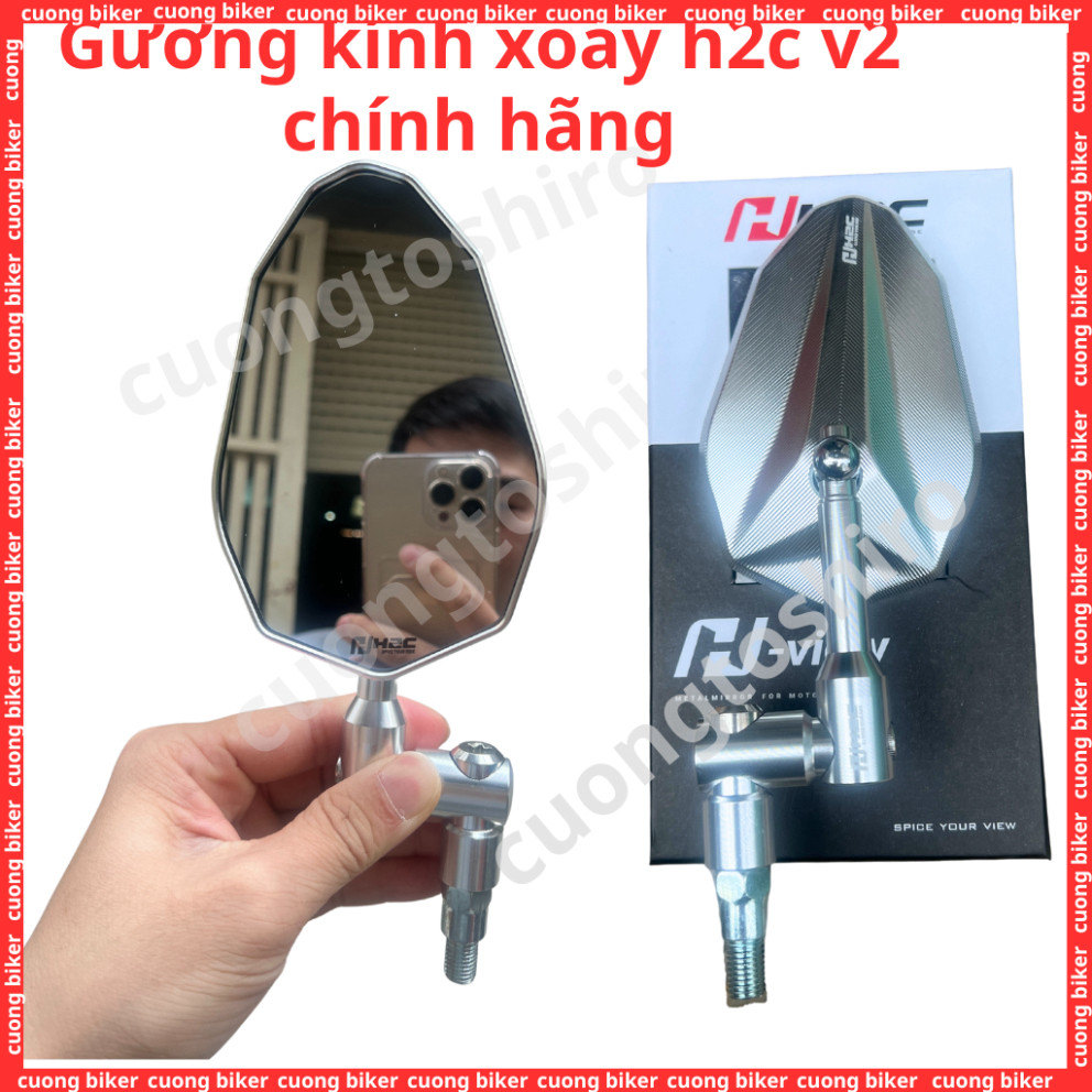 H2c mirror new model v2 v5 2025 installed on genuine motorbike, full ...