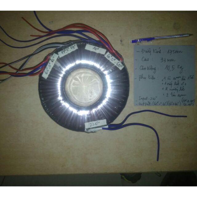 Symmetrical 1200W 60V Toroidal Isolation Transformer Input 220V AC ...