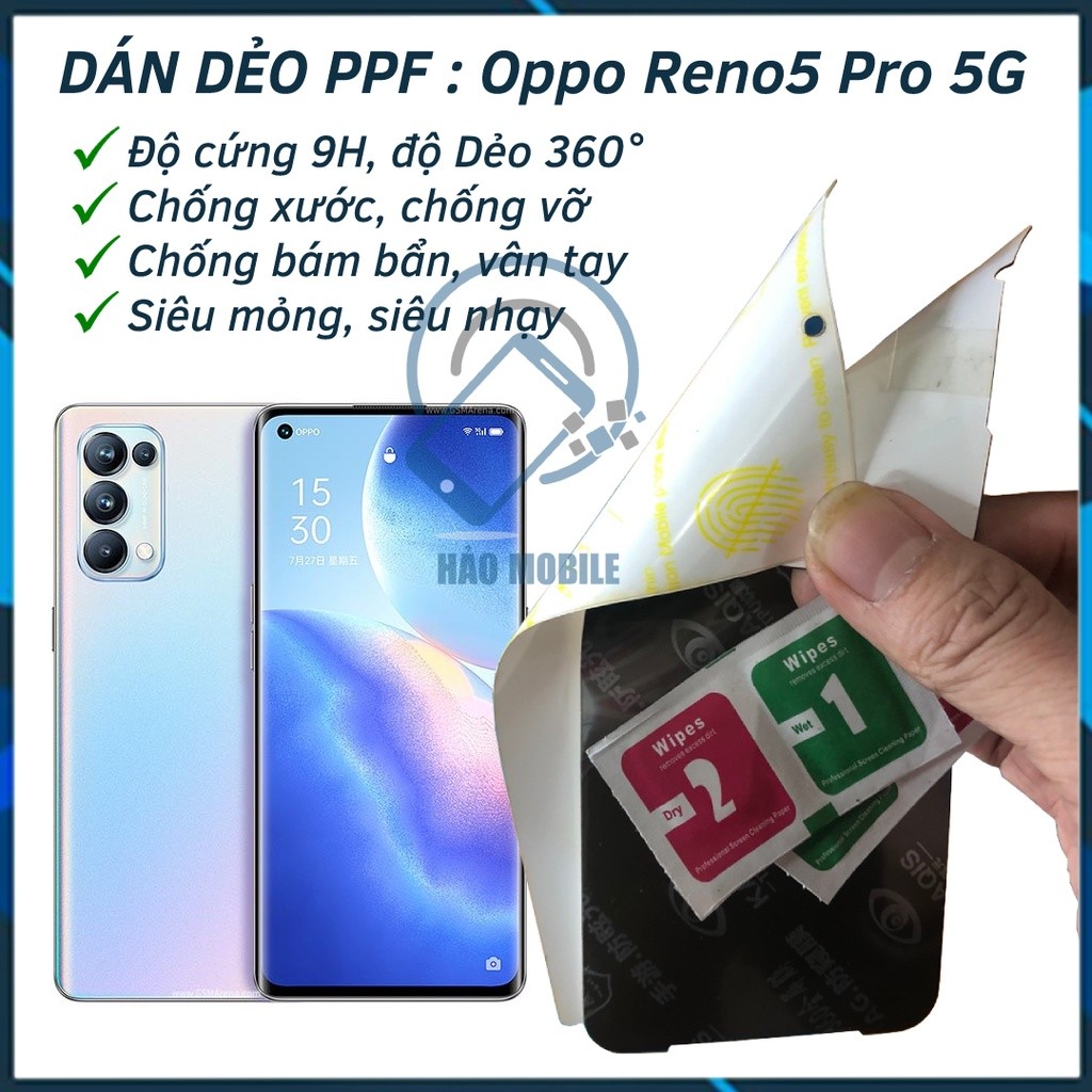 Ppf flexible sticker front and back for Oppo Reno5 Pro 5G (full screen ...