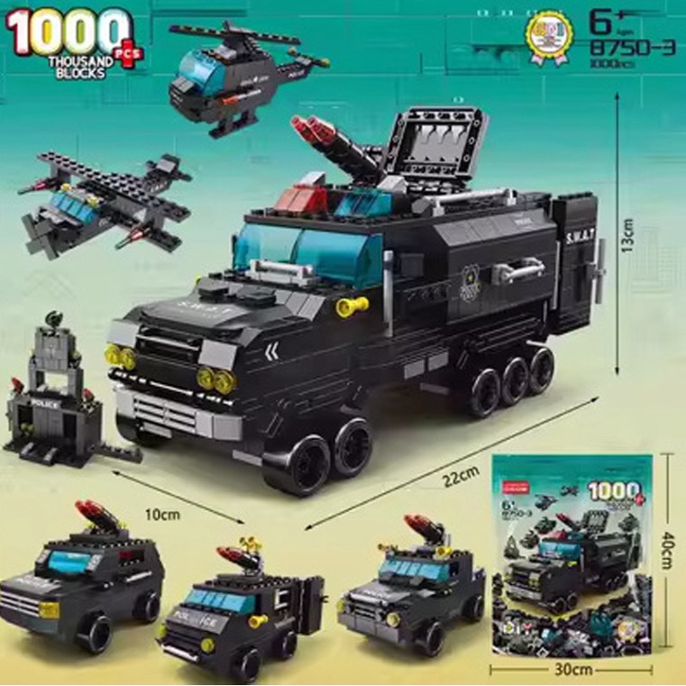 Swat 1000 CT police car assembly toy, 6 in 1 model assembly, airplane ...
