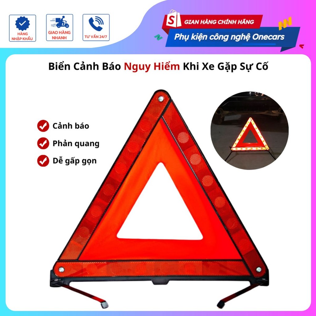 Danger Warning Sign, Convenient Folding Reflective Triangle Warning ...