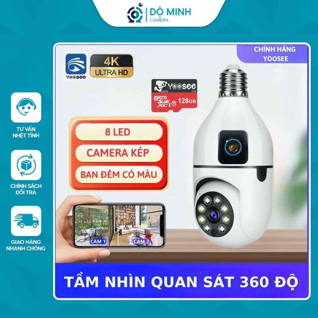 Yoosee dual-eye Camera, new generation 5.0MP, 360 rotation, color night ...