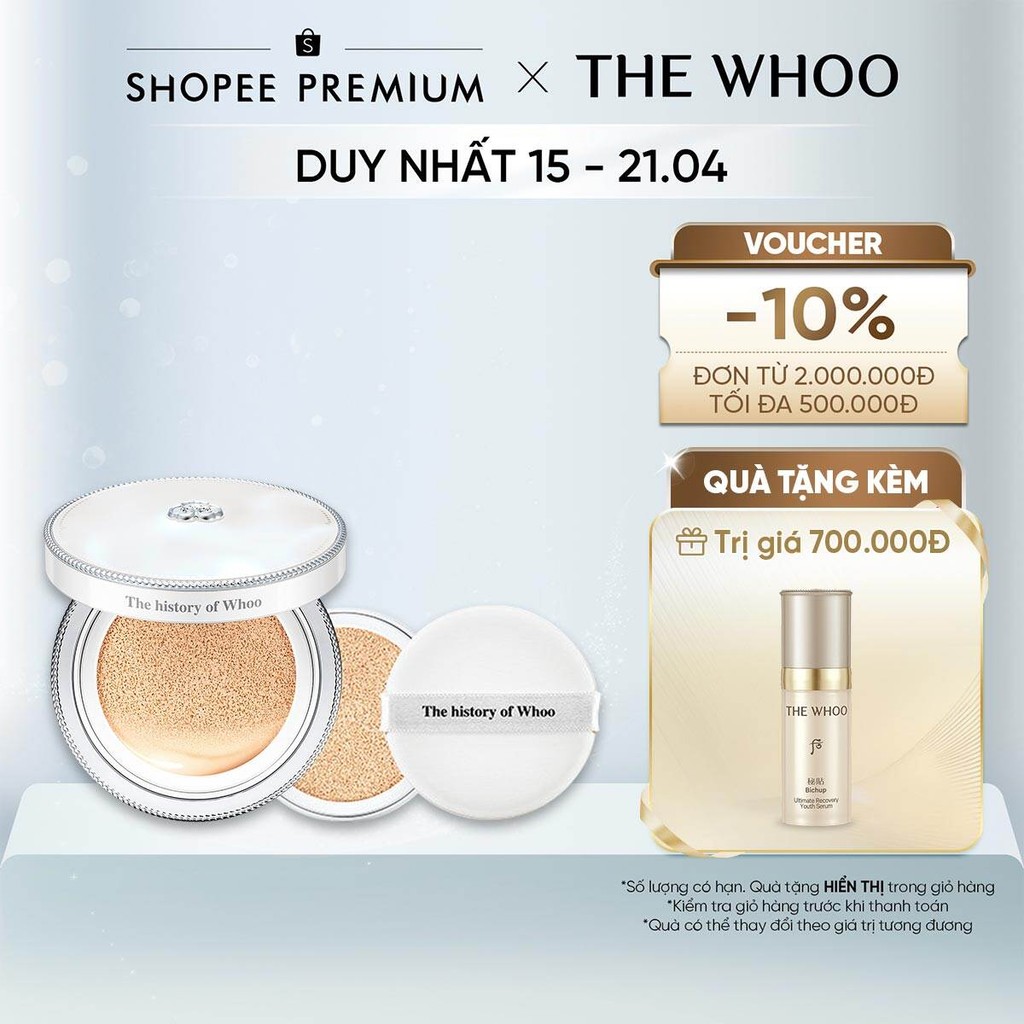 Whoo Seol Radiant White Moisture Cushion Foundation (2 cores x13g ...