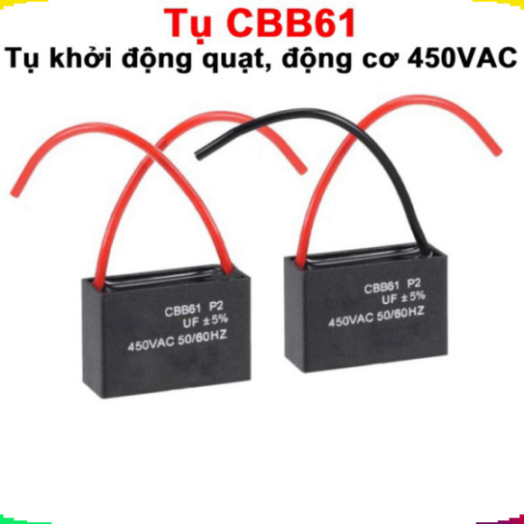Fan start capacitor, CBB61 450VAC motor | Shopee Malaysia