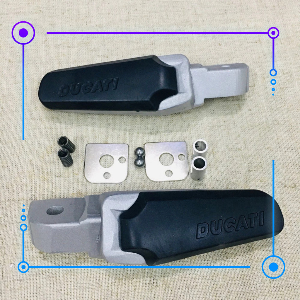 DUCATI RUBBER ALUMINUM REAR FOOTBALL CAN BE MOUNTED FOR ALL TYPES OF ...