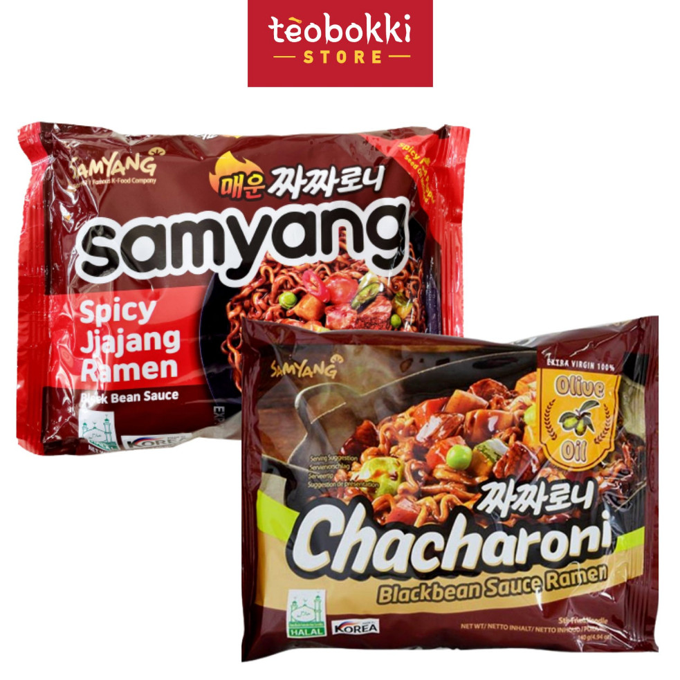 Chacharoni Samyang Black Soybean Noodles 140g | Shopee Malaysia