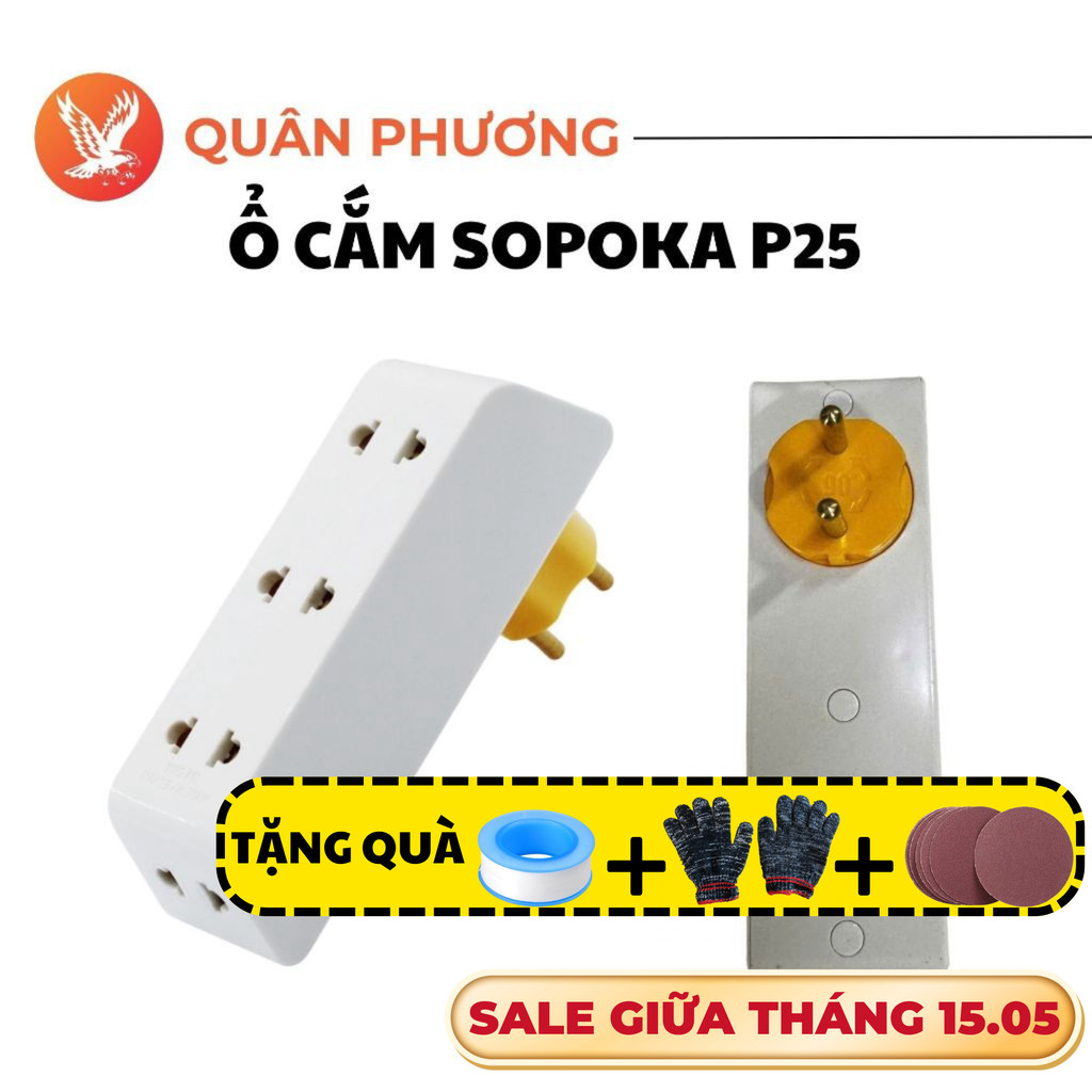 SOPOKA P25 5-hole Fireproof Electrical Socket - High Load Capacity 250V ...