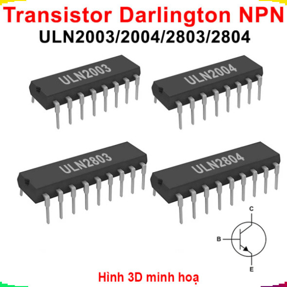 Transistor Darlington NPN ULN2003AN / ULN2004AN / ULN2803 / ...DIP pin ...