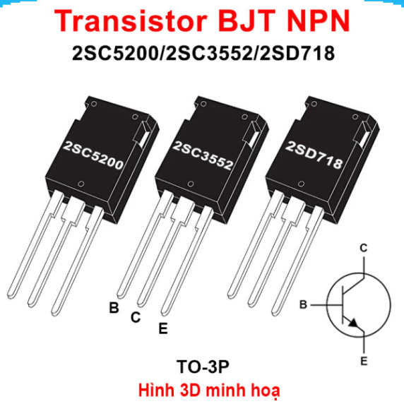 Transistor BJT NPN 2SC5200 / 2SC3552 / 2SD718 pin TO-3P | Shopee Malaysia