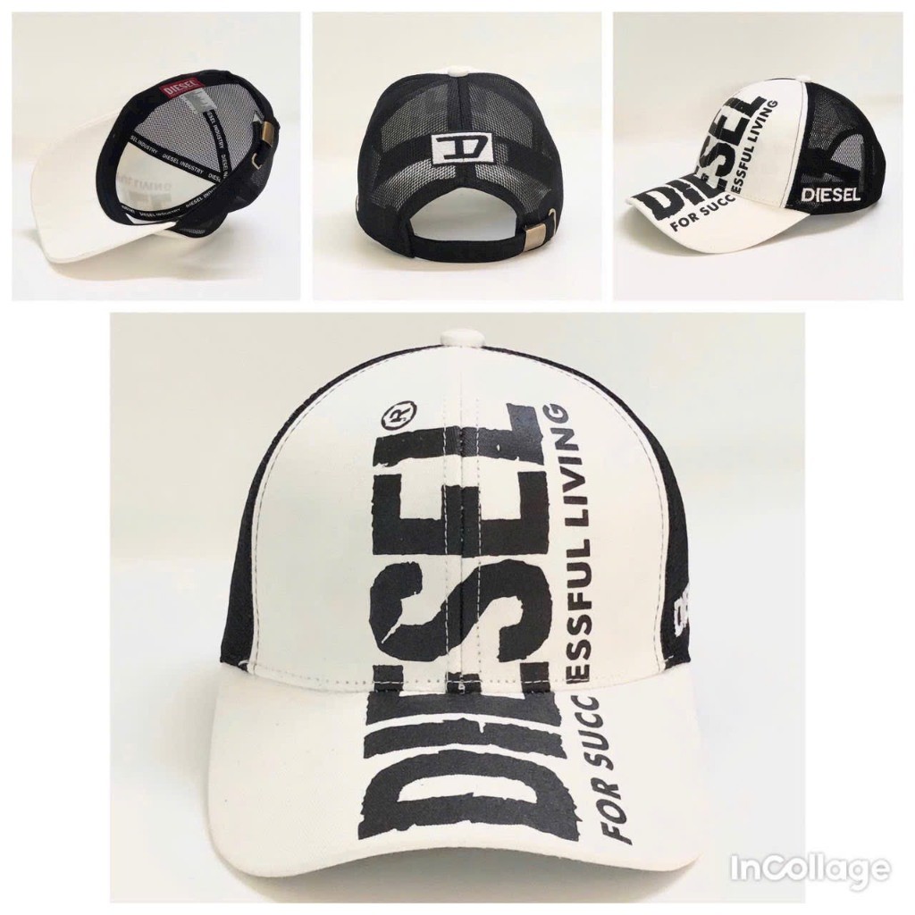 Diesel hat, khaki fabric mesh cap, super beautiful fashion standard ...