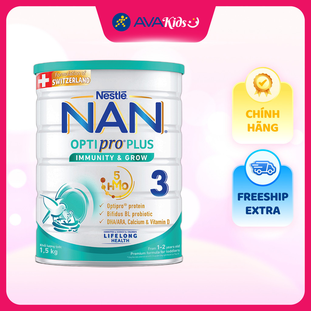 Nan Optipro Plus powdered milk No. 3 1.5 kg (1 - 2 years old) | Shopee ...
