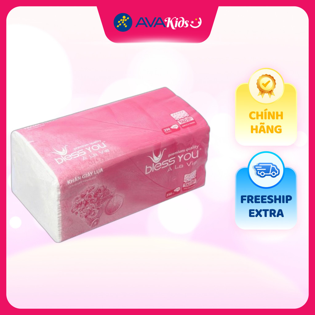 Package of 250 sheets of 2-layer unscented Bless You À La Vie tissue ...