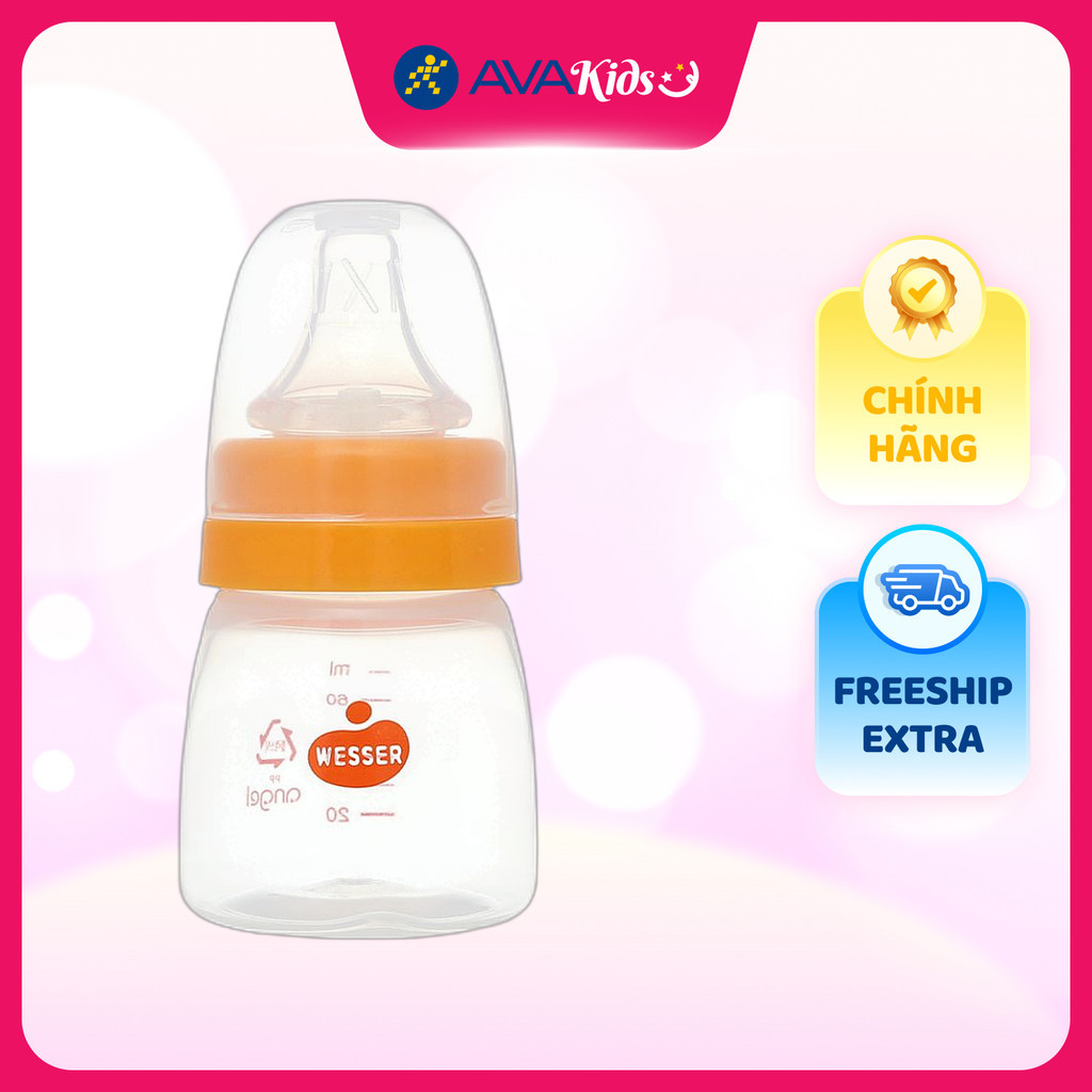Wesser PP plastic milk bottle TBSPPW60 narrow neck 60 ml (0 - 3 months ...