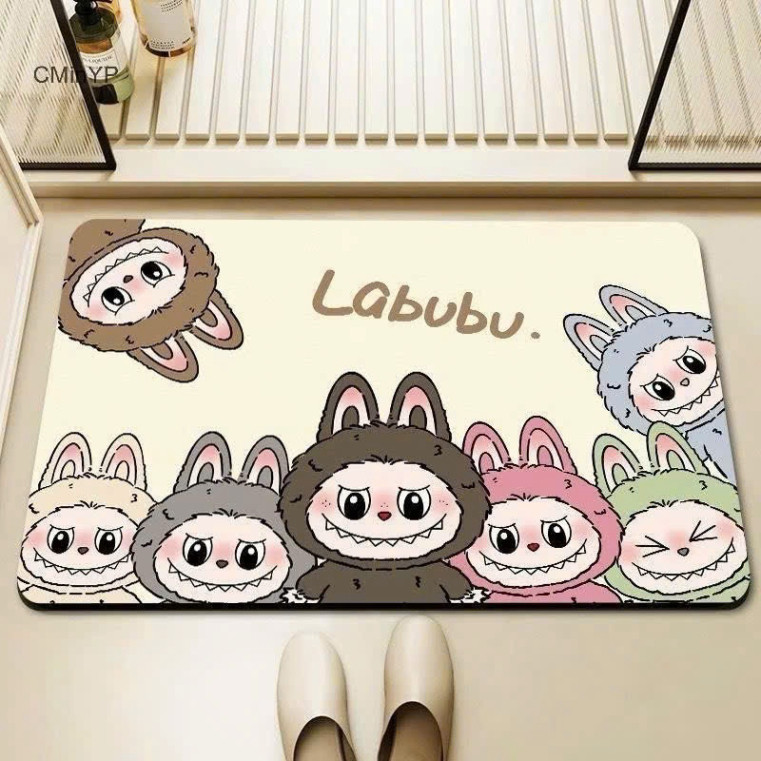 Labubu anti-slip foot mat with adorable animals (choose random pictures ...