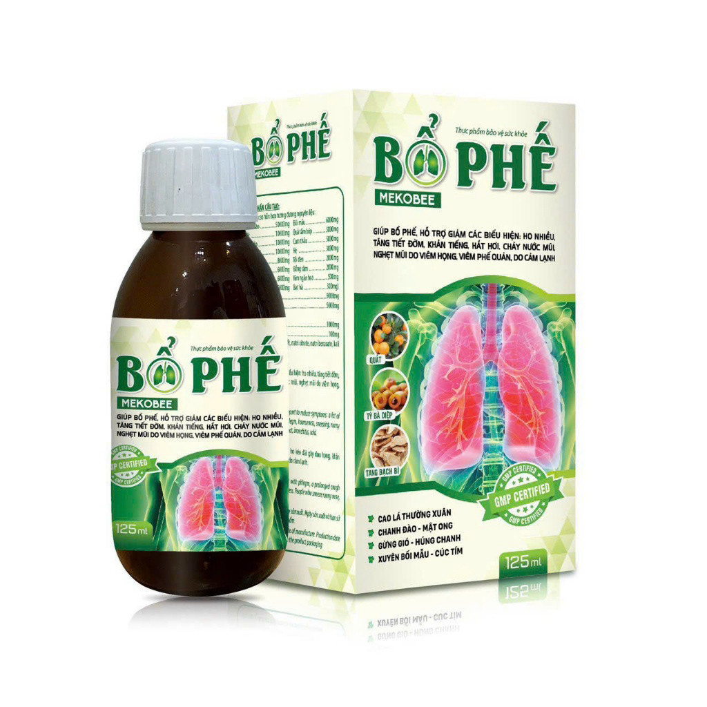 Mekobee Lung Tonic Syrup with ivy leaf extract Lemon Peach Honey ...