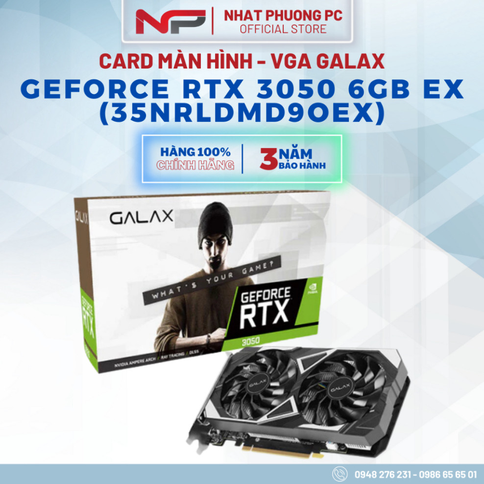 Galax GeForce RTX 3050 6GB EX VGA Video Card (35NRLDMD9OEX) | Shopee ...