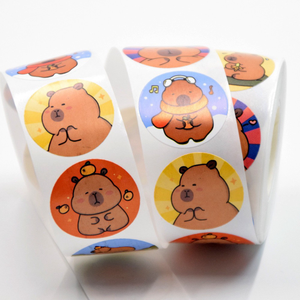 TRI Inanimate capybara capybara sticker set, sparkling sticker set ...