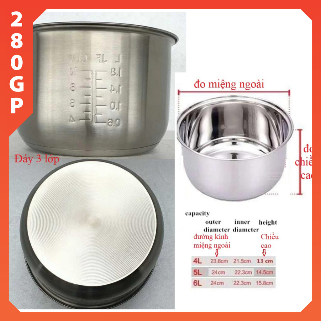 304 stainless steel pressure cooker inner, 6L stainless steel pressure ...