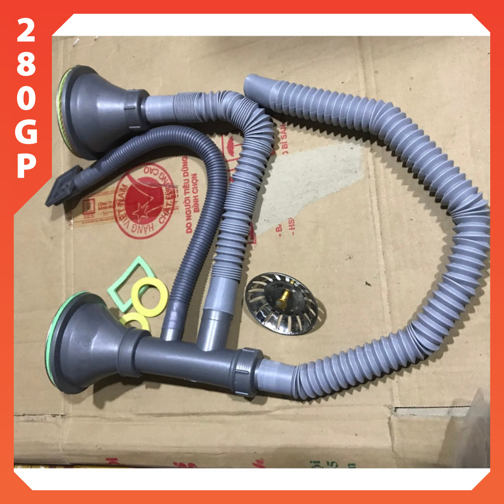 110mm stainless steel 2-hole sink siphon set | Shopee Malaysia