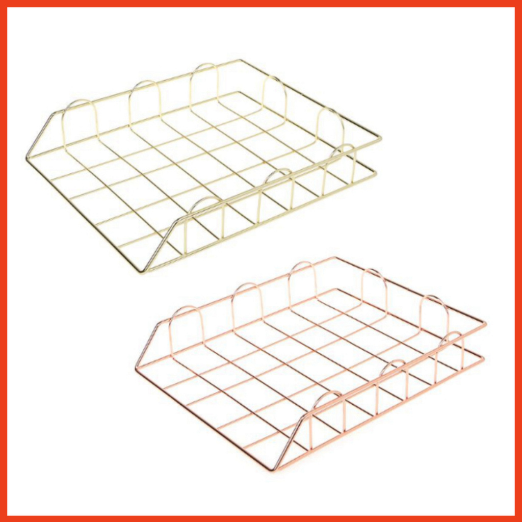 A4 Size Document Tray with Solid Iron Frame, Multi-Purpose Stackable ...