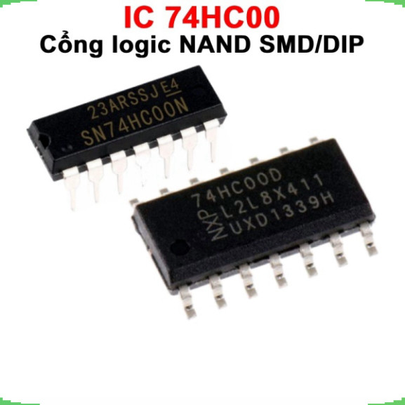 Nand logic gate IC 4 channels 2 inputs 74HC00 | Shopee Malaysia