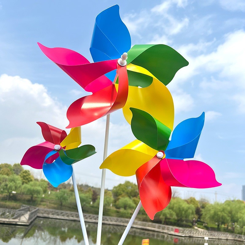Vip Combo: 5-petal, 5-color flower pinwheel hanging on string, stick to ...
