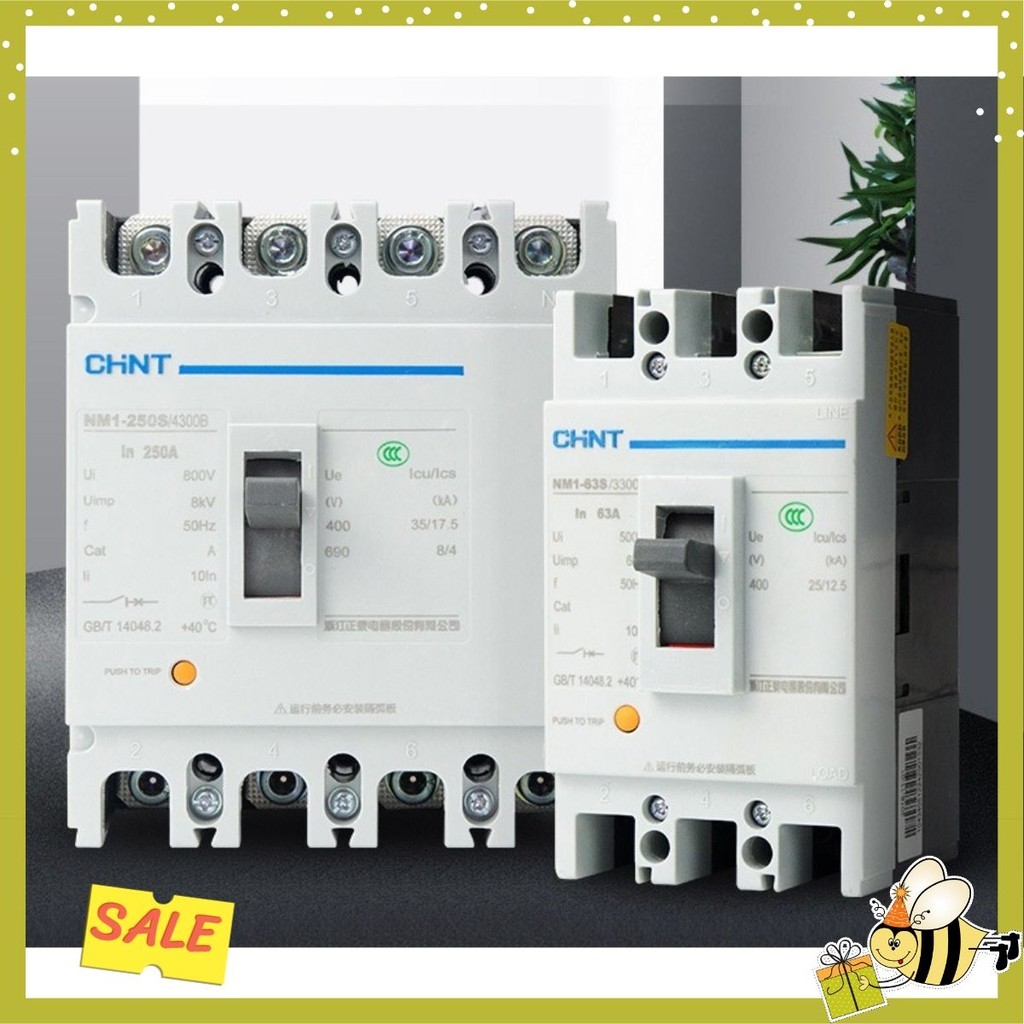 [NEW] Aptomat CHINT MCCB 3P/4P 63A - NM1-63S - 63A 3-phase block Attomat | Shopee Malaysia