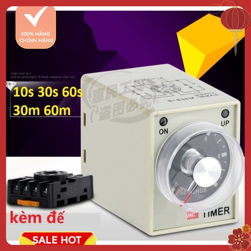 [NEW] Ckc timer AH3-3 time relay 10s; 60s, 30m,60m - CKC timer relay | Shopee Malaysia