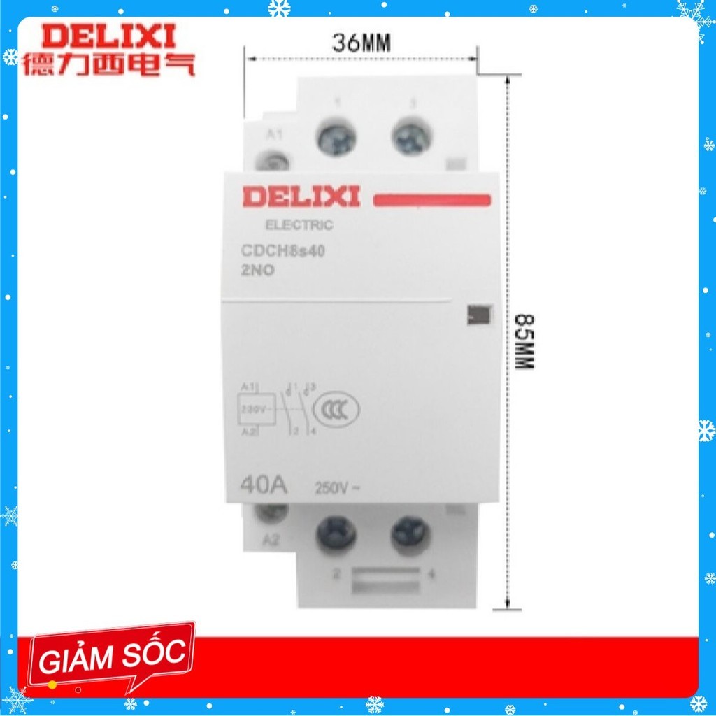 [GENUINE]Starter 1 Phase 40A/220V 2NO - Start from 1 phase DELIXI Contactor CDCH8s40 | Shopee ...