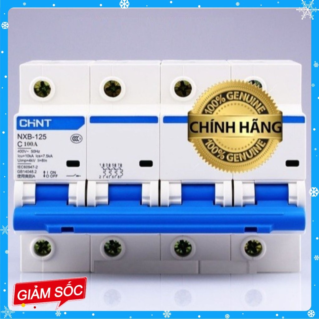 [GENUINE]Aptomat Mcb 2P 3P 4P 100A CHINT- NXB-125 Rail Mount 100A ...