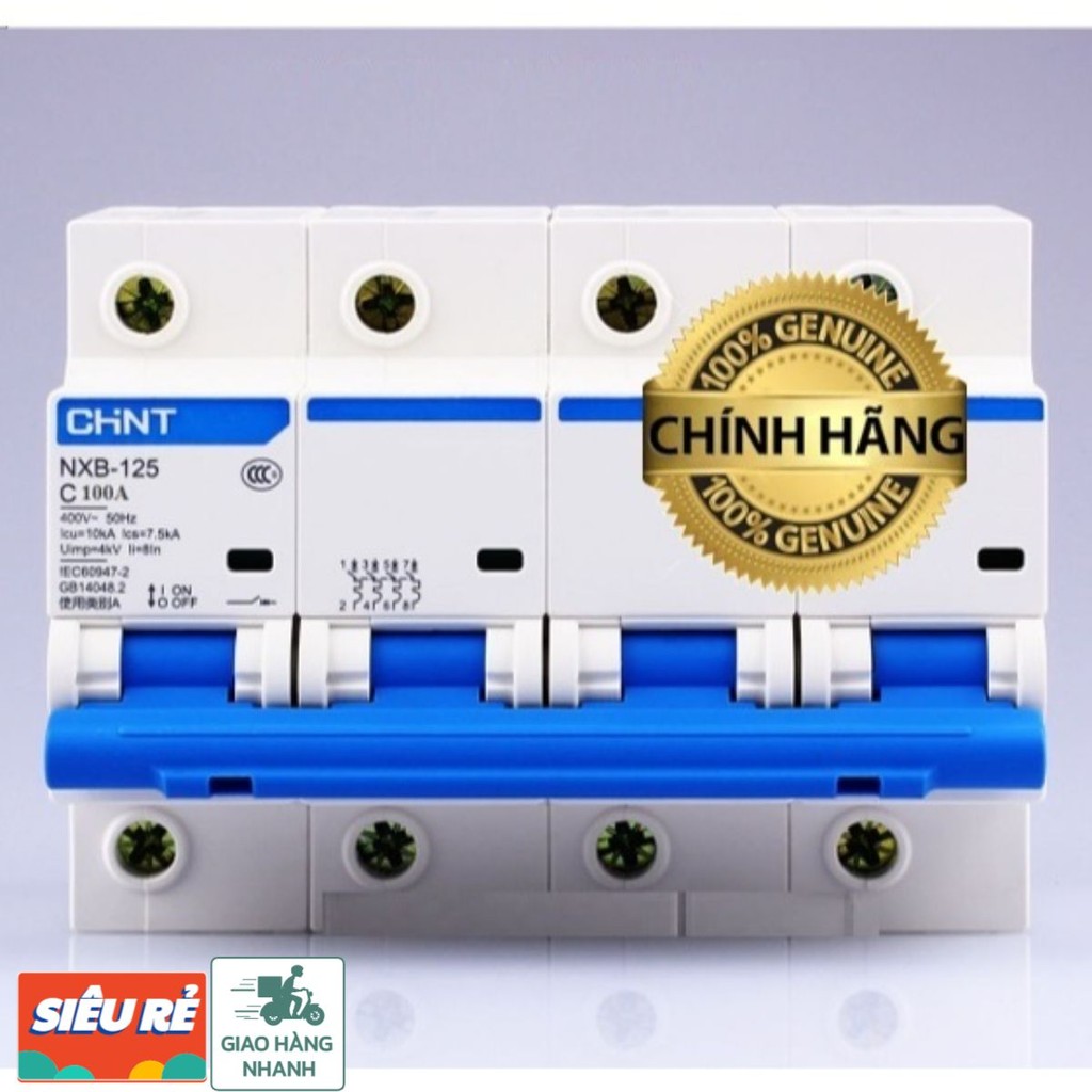 Aptomat MCB 2P 3P 4P 100A CHINT- NXB-125 Rail Mount 100A | Shopee Malaysia