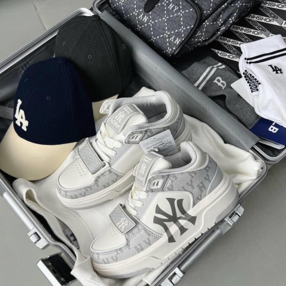 [ Hot trend ] snk MLB CHUNKY Line high quality gray sneakers full box ...