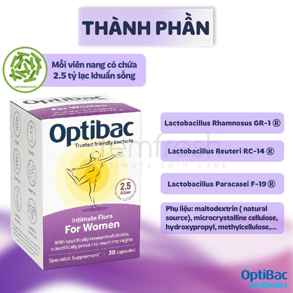 (Genuine) Optibac Purple - Gynecological Probiotics Intimate Care ...