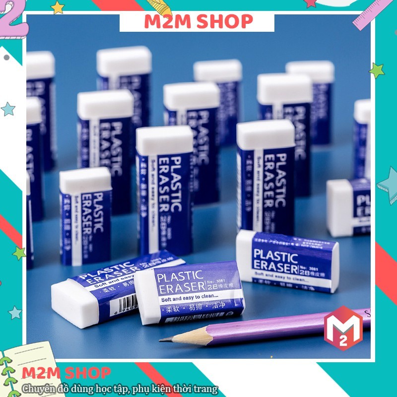 Soft eraser 2B white, clean and beautiful, plastic eraser | Shopee Malaysia