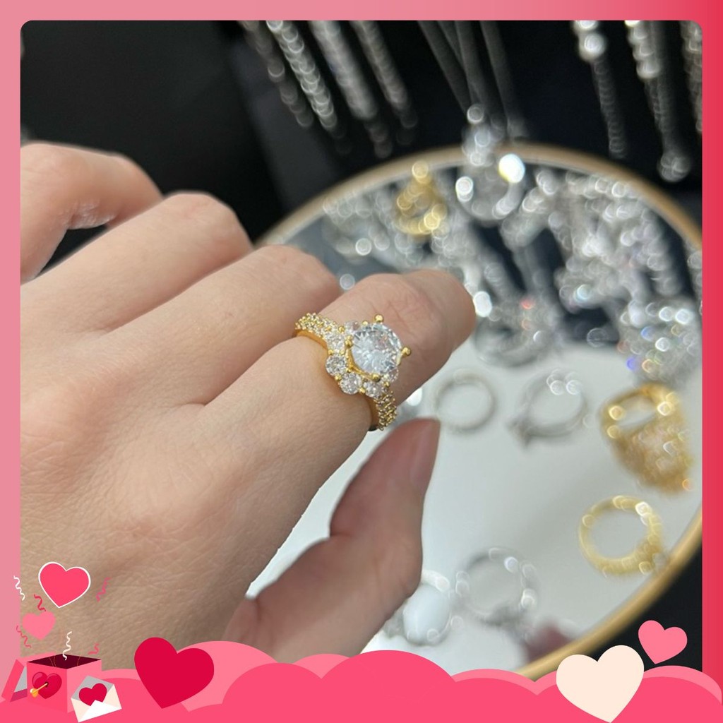 Platinum WOMEN'S RING - HIGH QUALITY STONE N003 | Shopee Malaysia